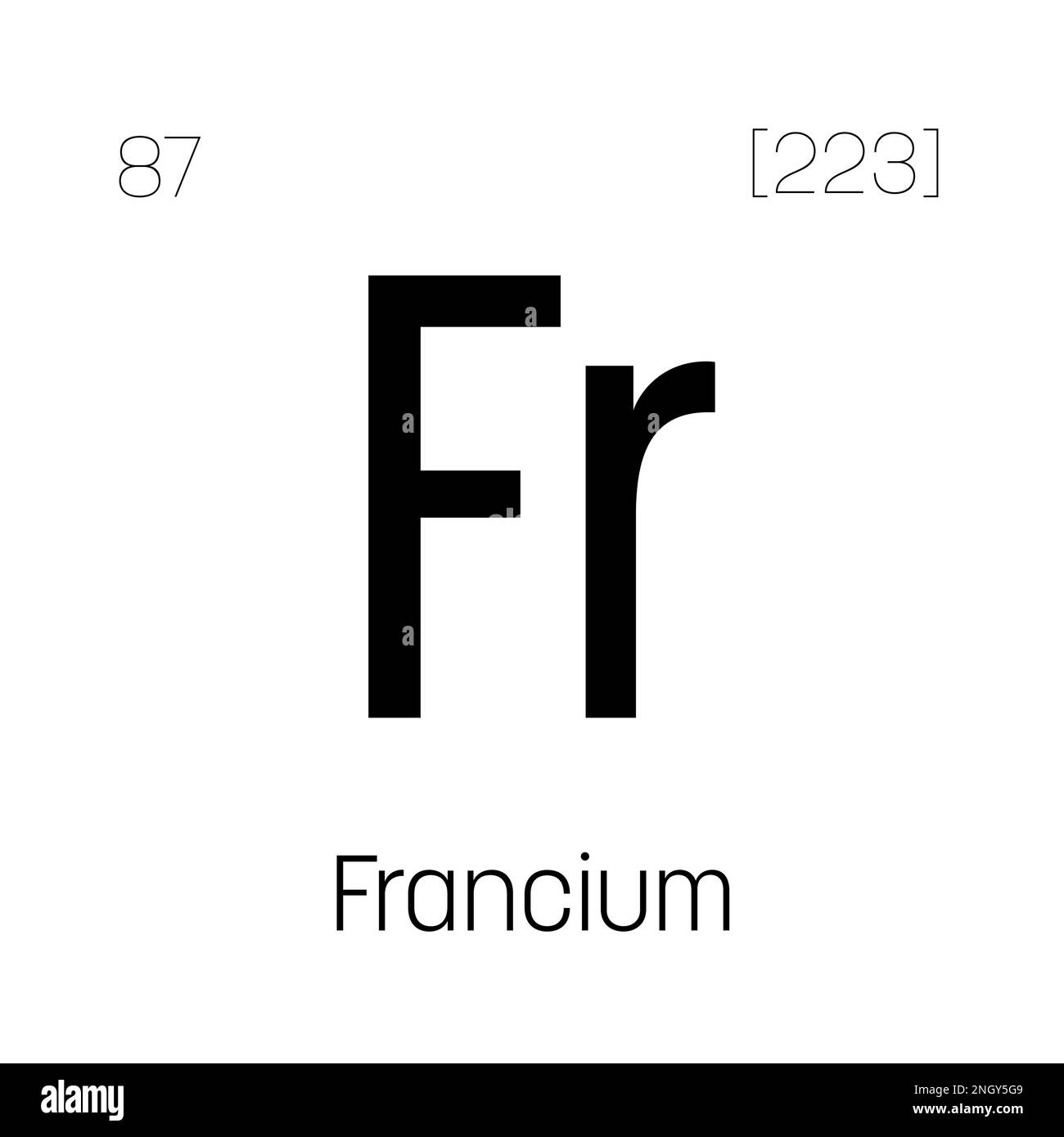 Flerovium, Fl, elemento tavola periodica con nome, simbolo, numero ...