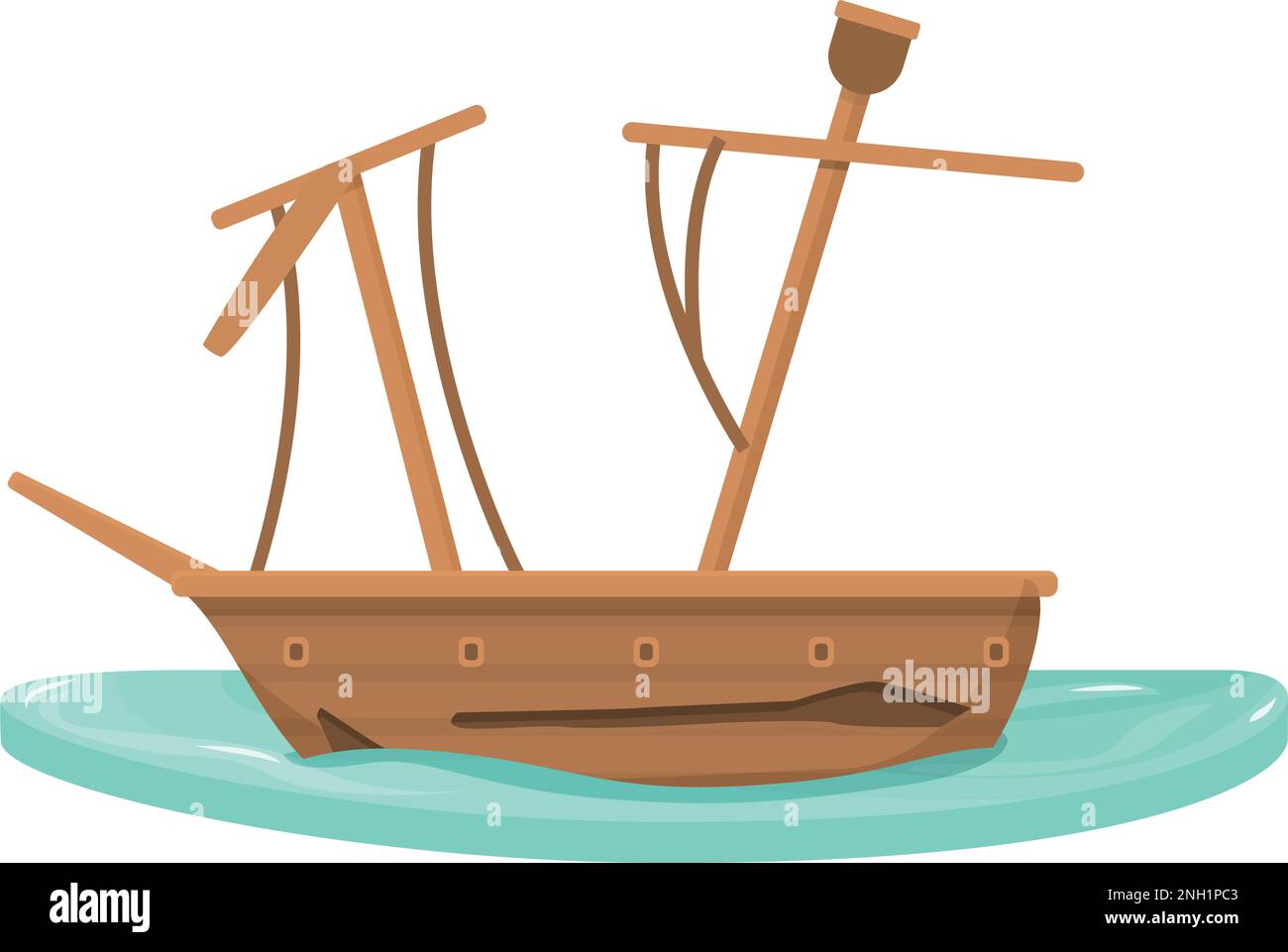 Barca a vela affondata Immagini Vettoriali Stock - Alamy