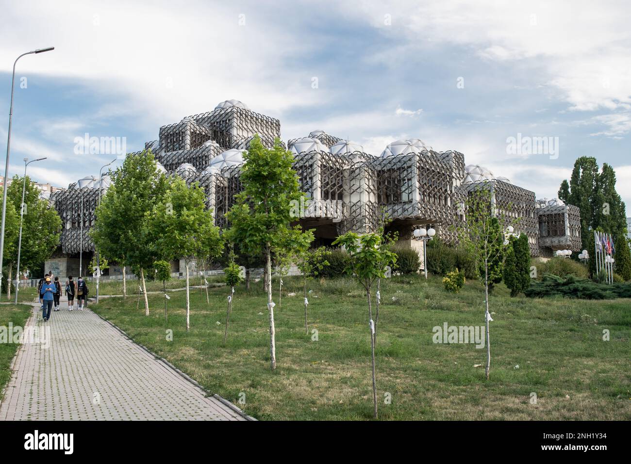 La Biblioteca Nazionale del Kosovo, nella città di Pristina, costruita ...