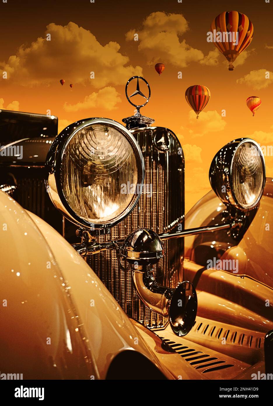 Front old red mercedes car immagini e fotografie stock ad alta ...
