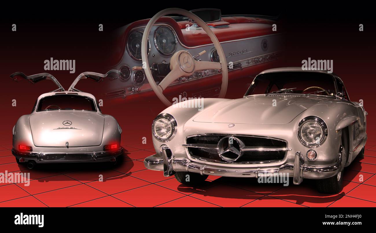 Front old red mercedes car immagini e fotografie stock ad alta ...