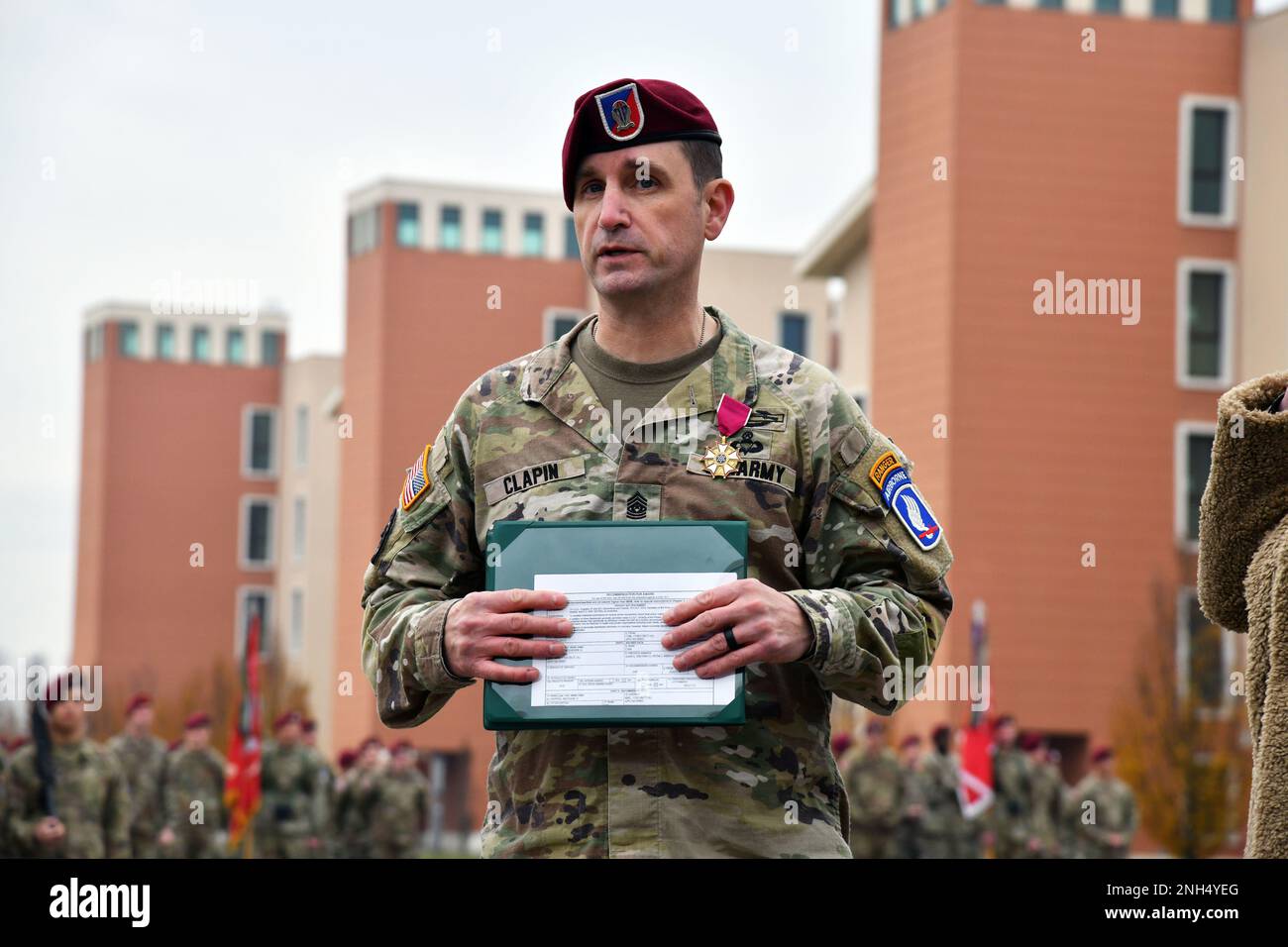 STATI UNITI Clapin, comando uscente Sgt. Major della Brigata aerea ...