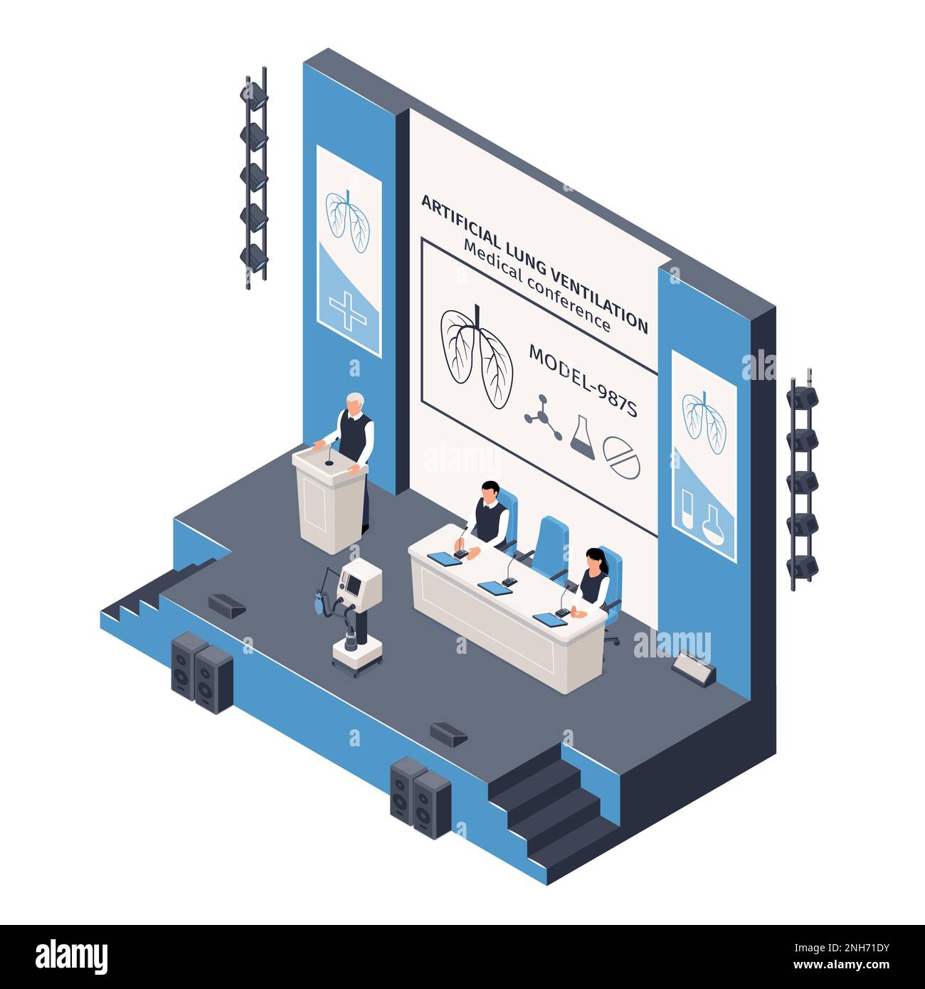 Tavolo dei relatori Immagini Vettoriali Stock - Alamy