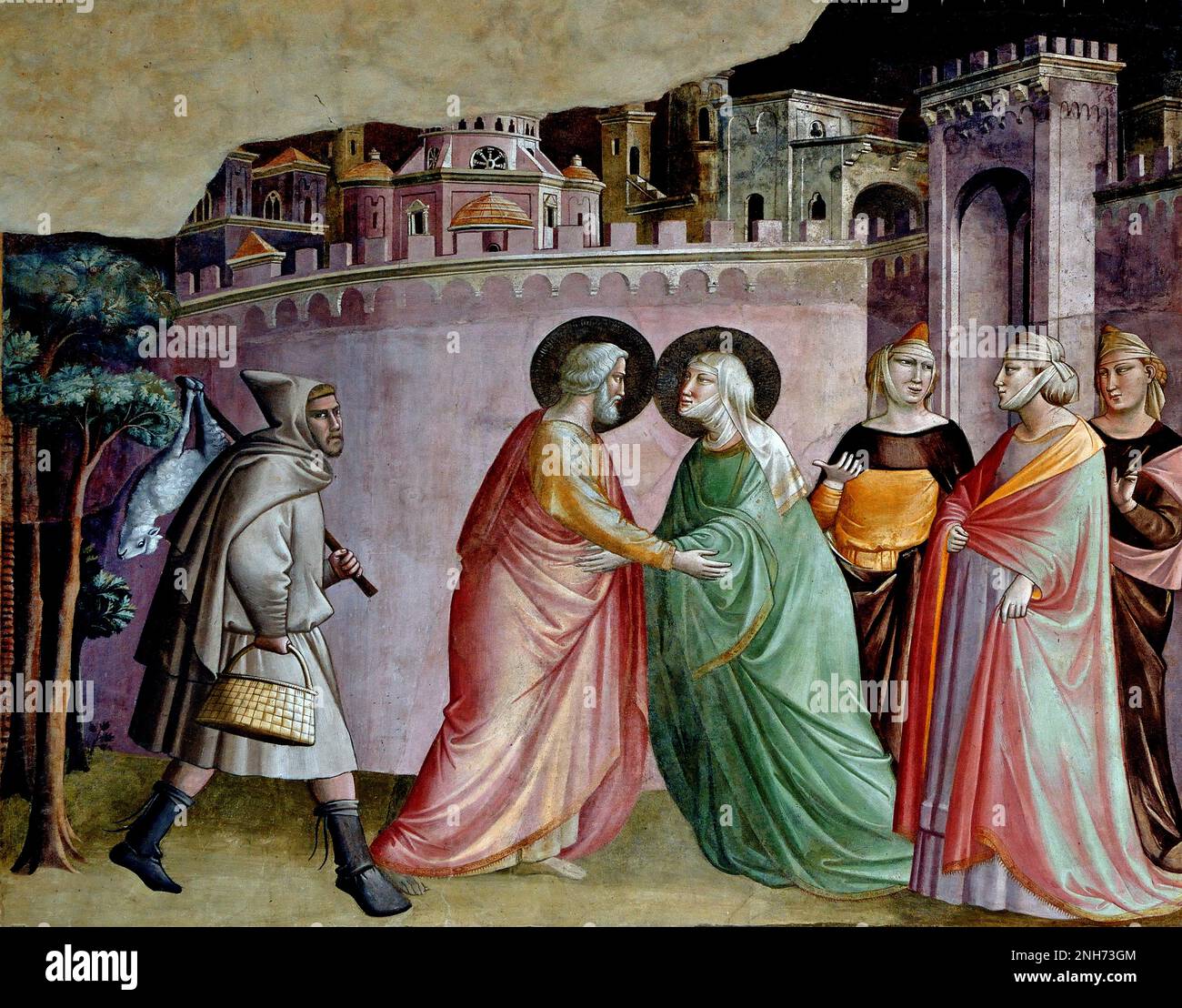 Incontro di Gioacchino e Anna alla porta d'Oro 1330 fresco, Cappella ...