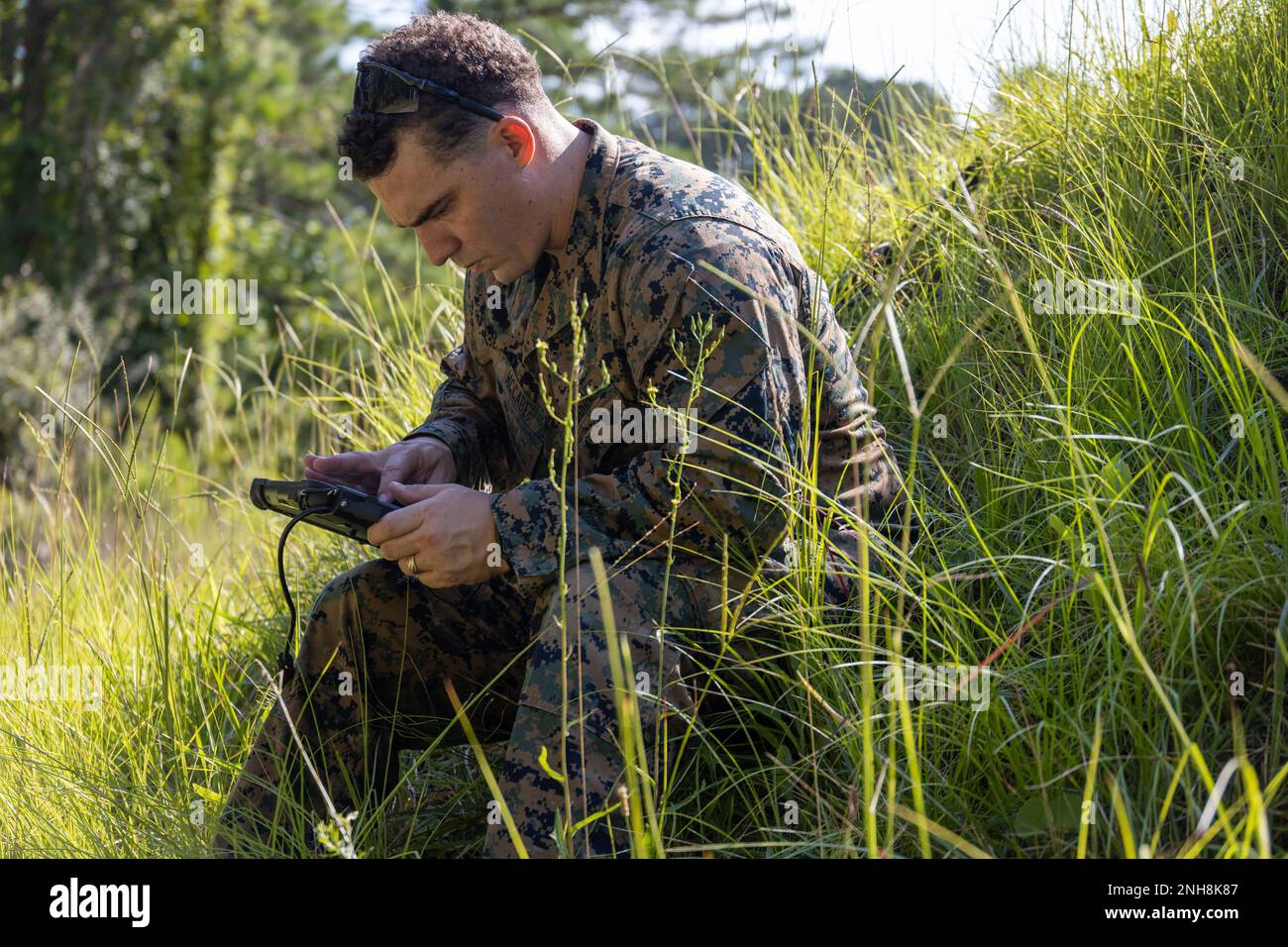 STATI UNITI Il personale del corpo marino Sgt. Benjamin McCabe, un ...