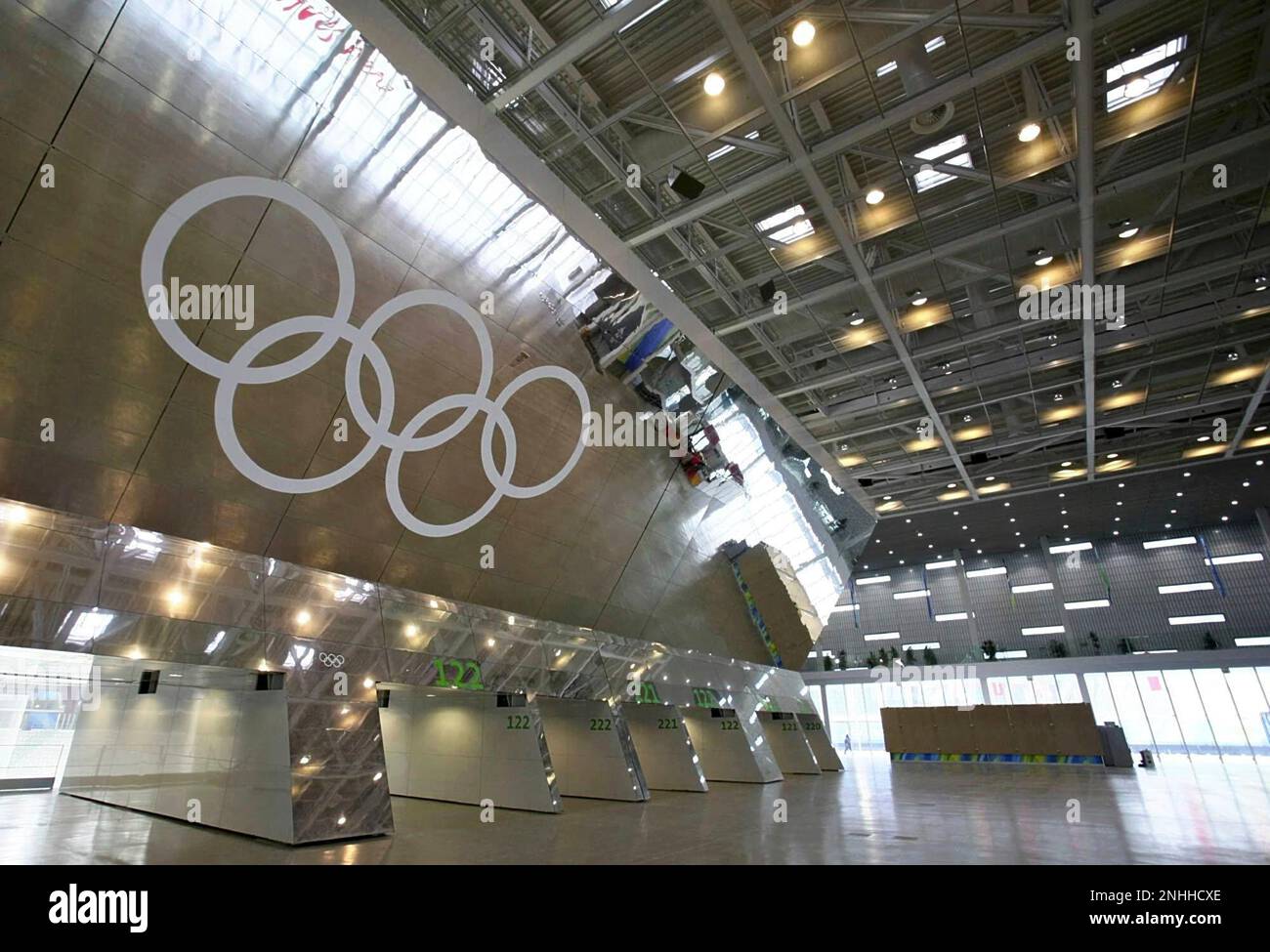 A file photo shows Palasport Olimpico, an indoor sporting arena ...