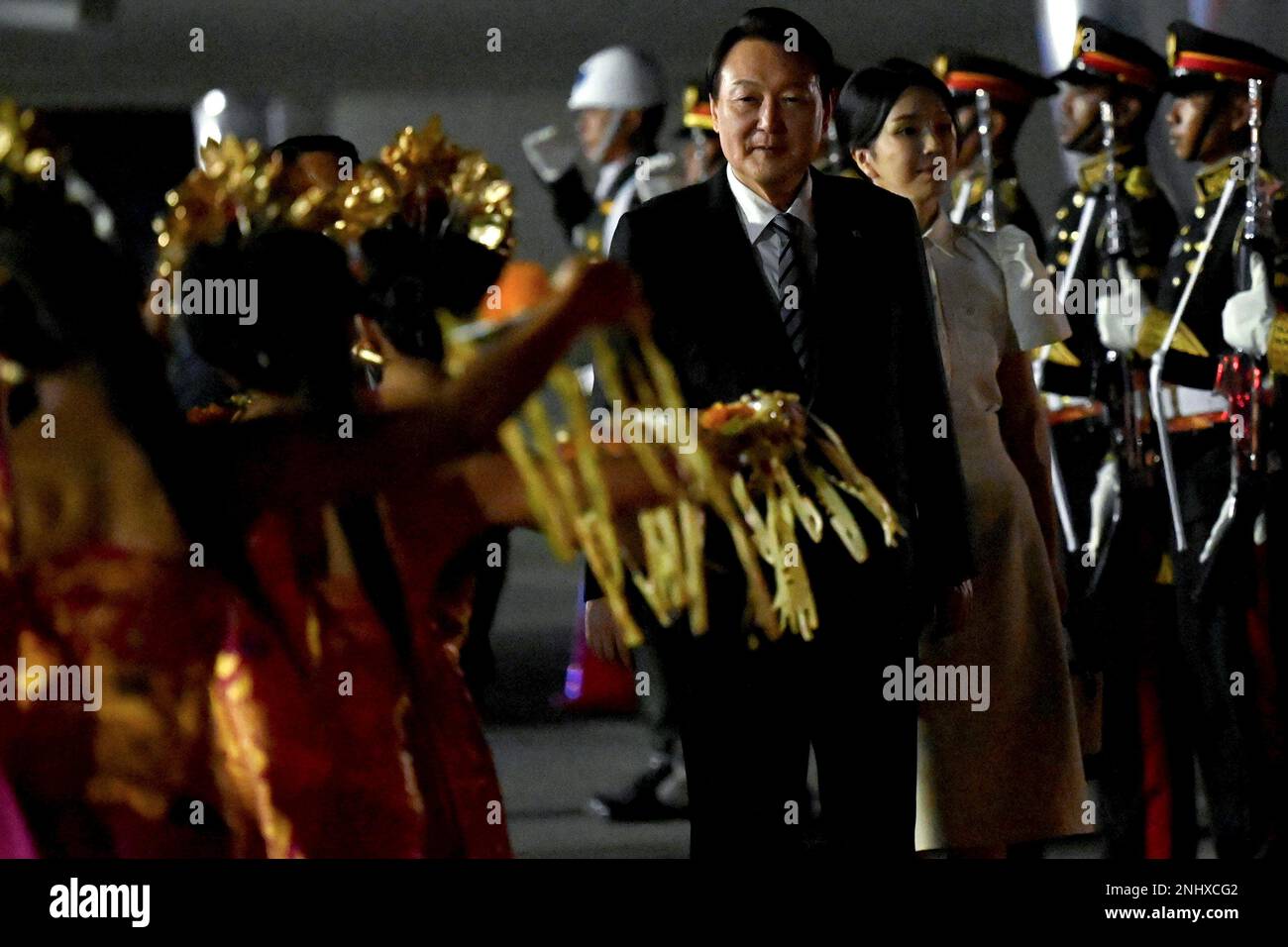 South Korean President Yoon Suk Yeol and his wife Kim Keon-hee arrive ...