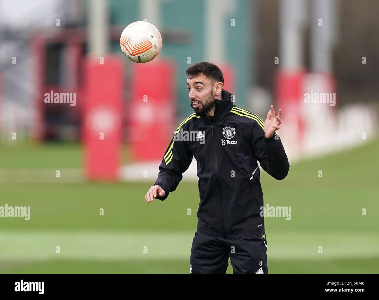 Bruno Fernandes del Manchester United durante una sessione di ...