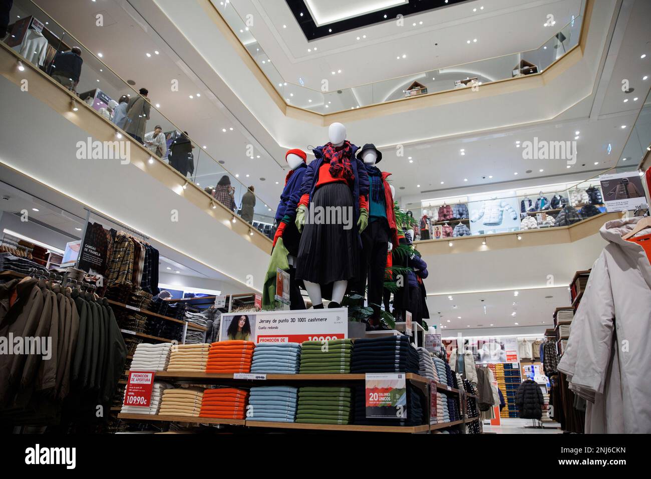 Opening of a Uniqlo store on Gran Vía, the second in Madrid, on October ...