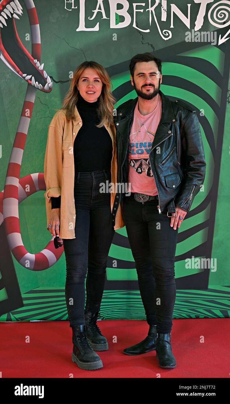 Andrea Guasch and Rubén Tajuelo attend the opening of Tim Burton's ...
