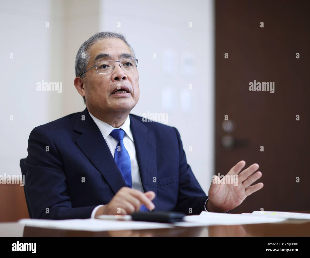 Katsuya Nakanishi, President & CEO of the Mitsubishi Corporation Group, is pictured during an ...