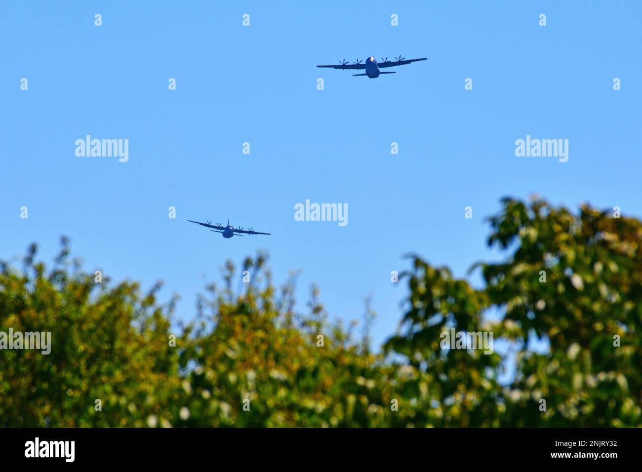 STATI UNITI Air Force C-130 Hercules Aircraft della 86th Air Wing, vola ...
