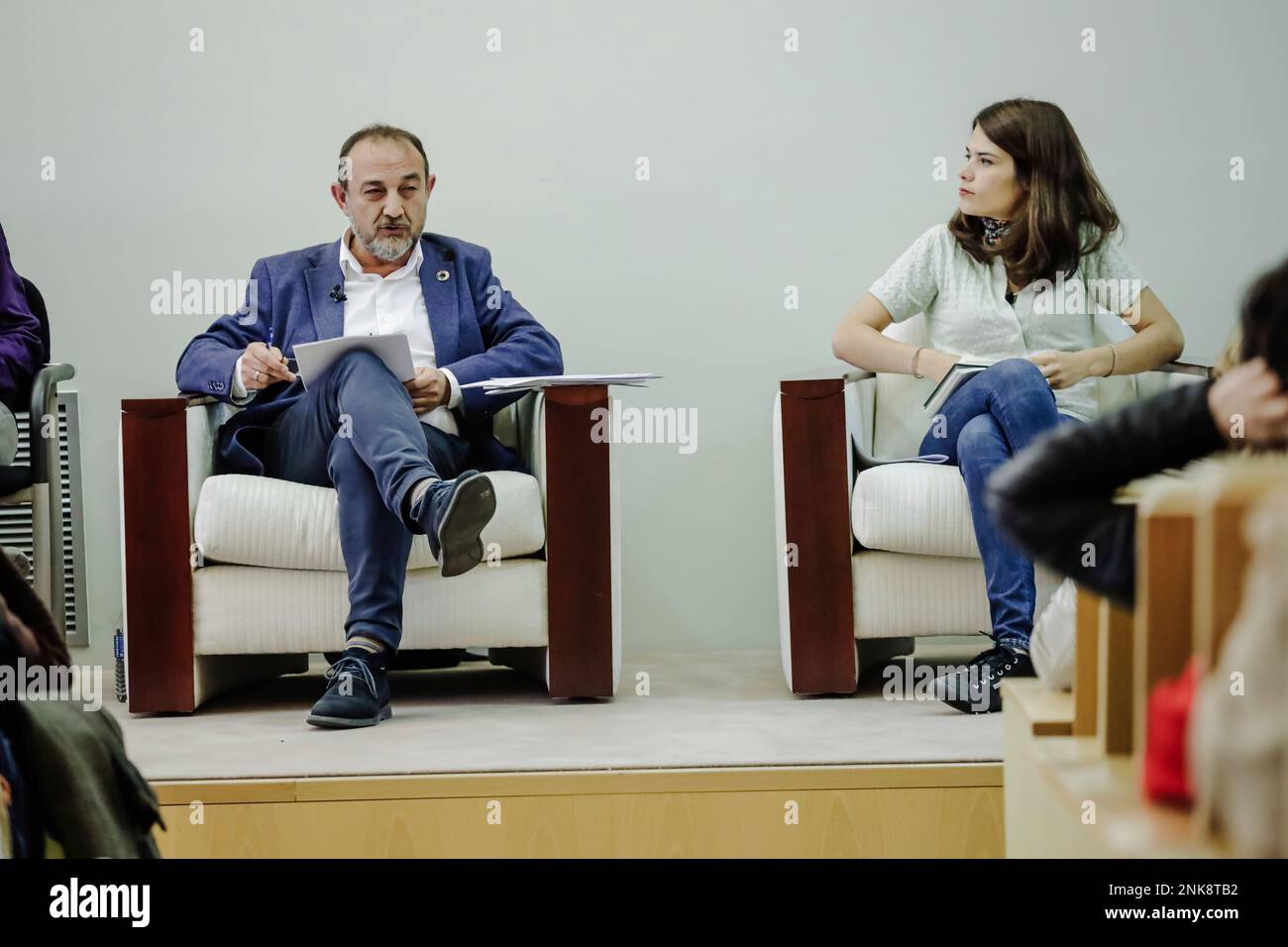 The Director General of IMSERSO, Luis Barriga, and the co-spokesperson ...