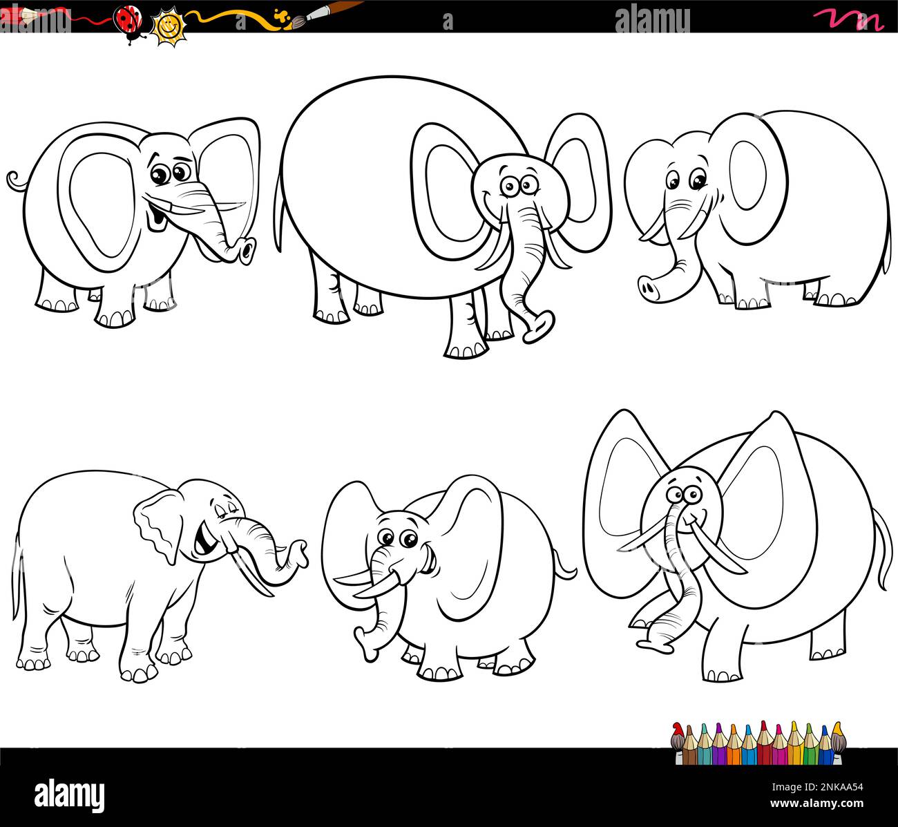 Personaggi degli elefanti Immagini Vettoriali Stock - Alamy