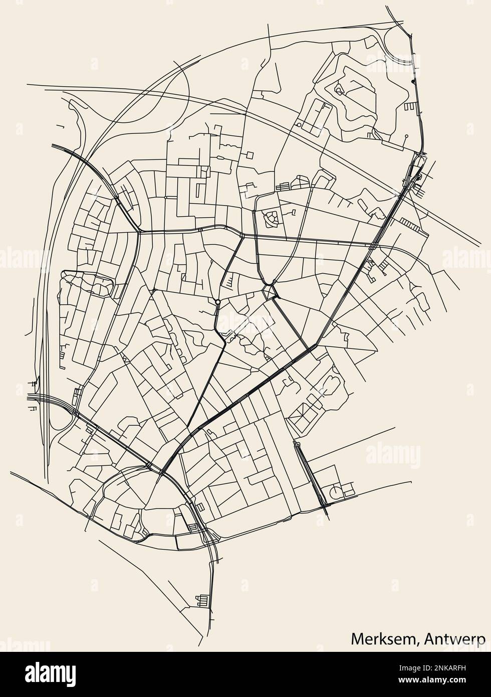 Cartina stradale anversa Immagini Vettoriali Stock - Alamy