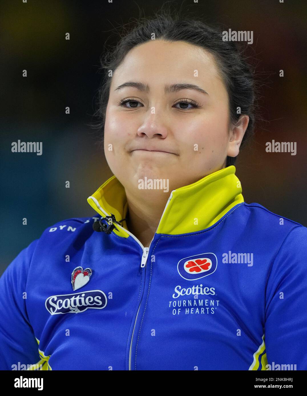 Kamloops, B.C., giovedì 23 febbraio 2023. Alberta skip Kayla Skrlik ...