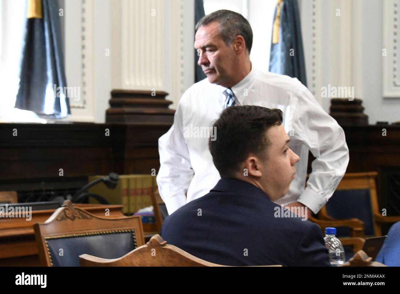 Mark Richards, defense attorney for Kyle Rittenhouse, paces the ...
