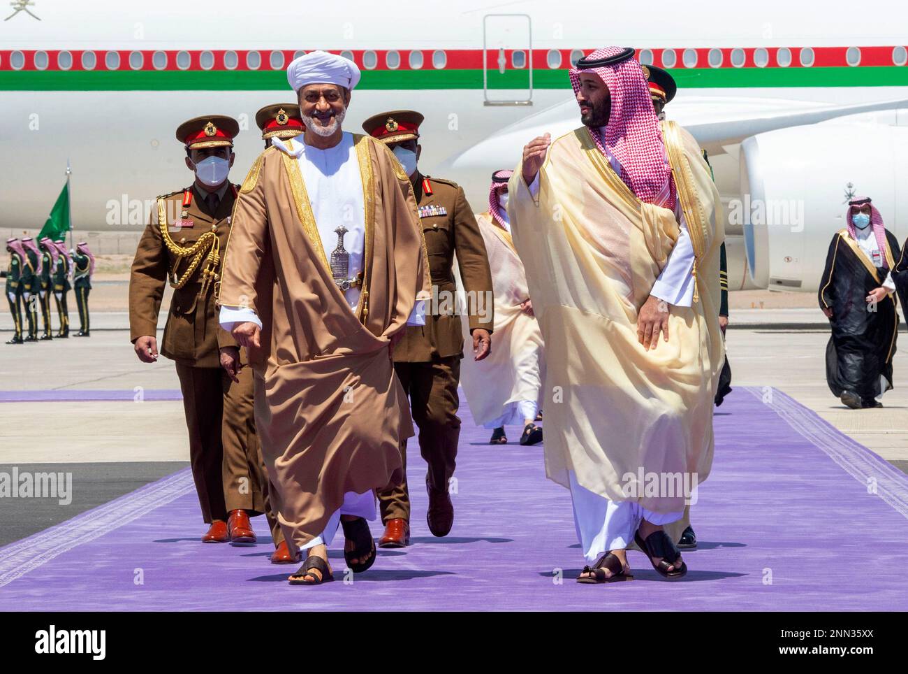 In this photo released by Saudi Royal Palace, Saudi Crown Prince ...