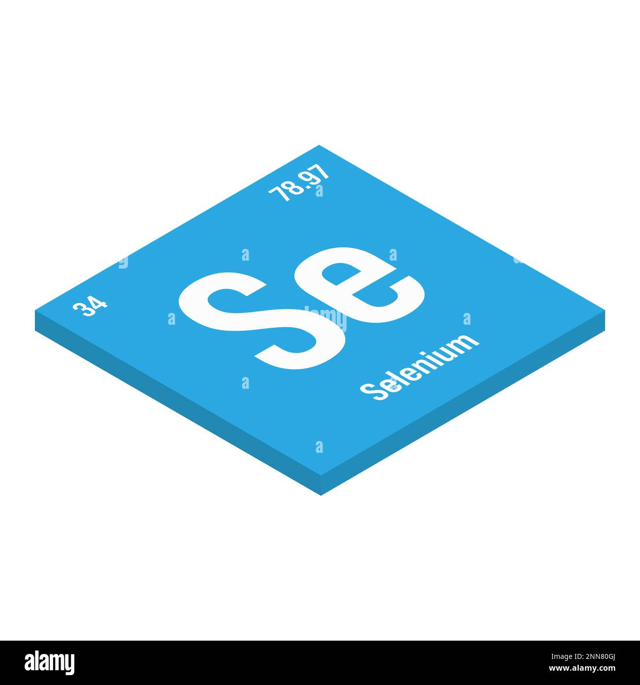 Selenio, se, elemento tavola periodico con nome, simbolo, numero ...