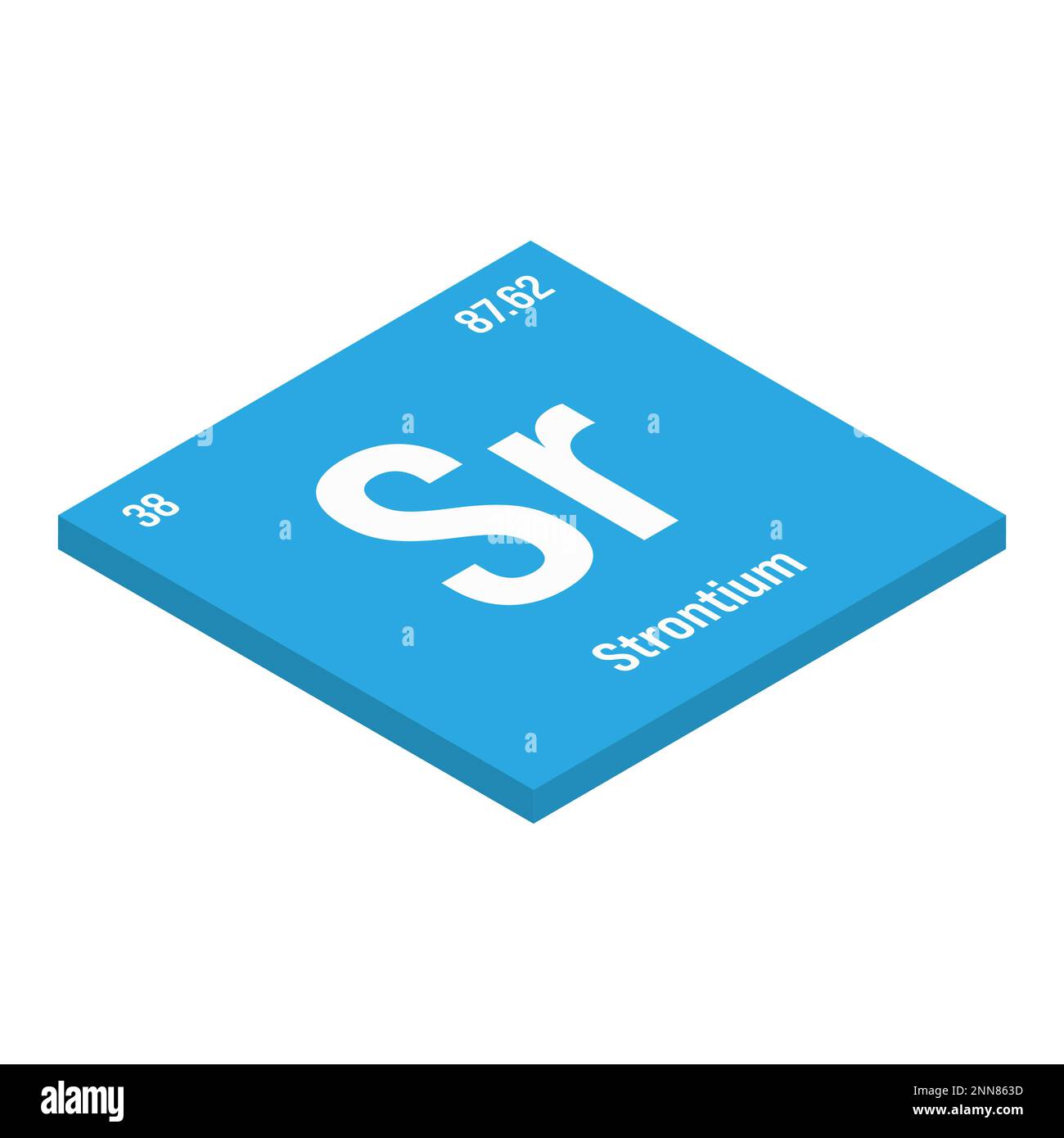 Stronzio, Sr, elemento periodico della tabella con nome, simbolo ...