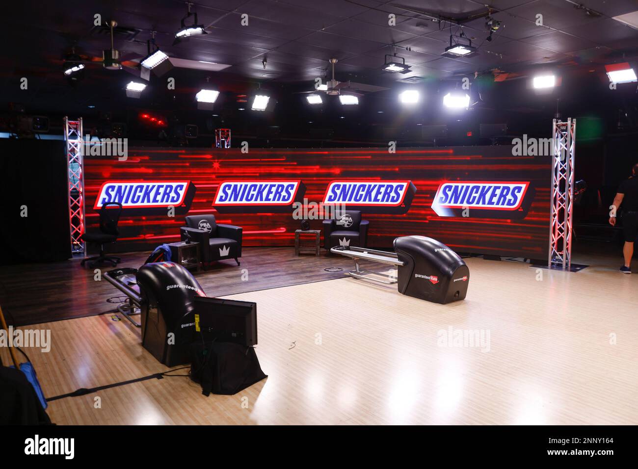A view of the television setup for the PBA Tour Central Regional Finals ...
