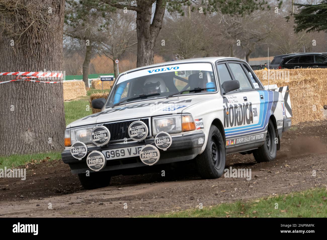 1990 Volvo 240 Rally auto a Race retro 2023 Exhibition e Rally stage a ...