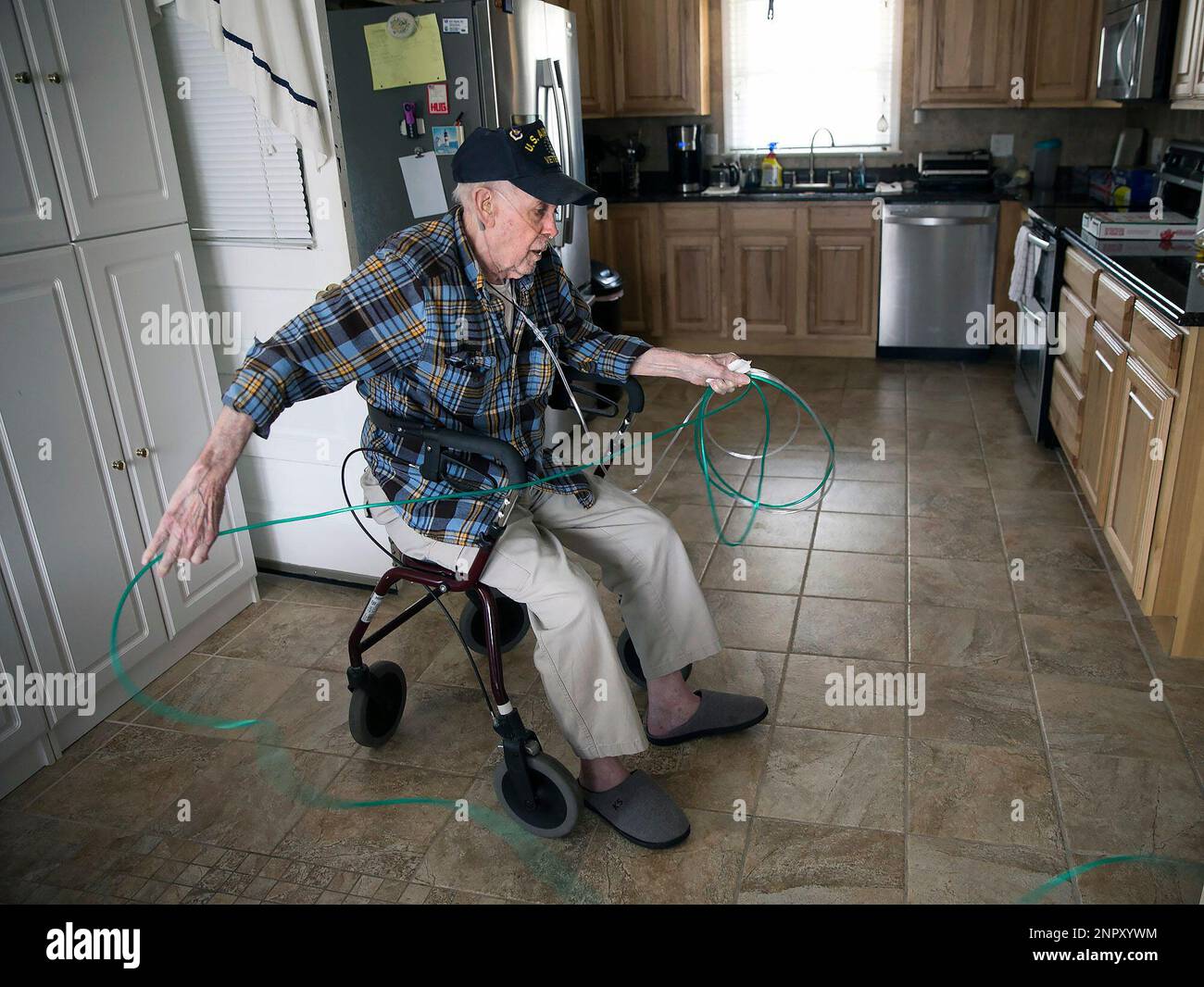 In this Jan. 28, 2020 photo, United States Air Force veteran George ...