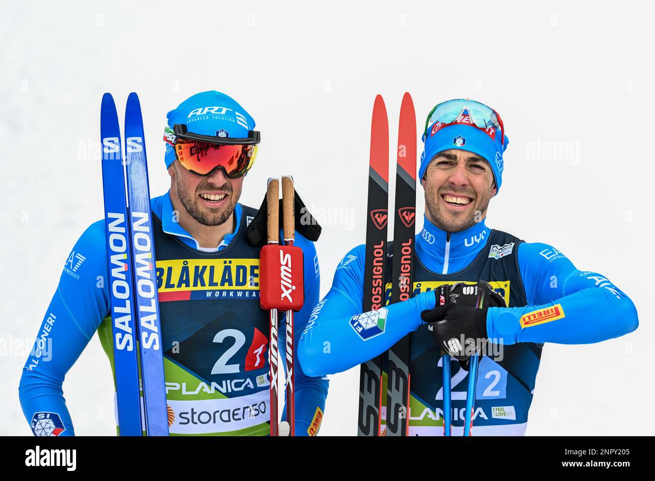 Al secondo posto Federico Pellegrin e Francesco De Fabiani festeggiano in occasione del concorso ...