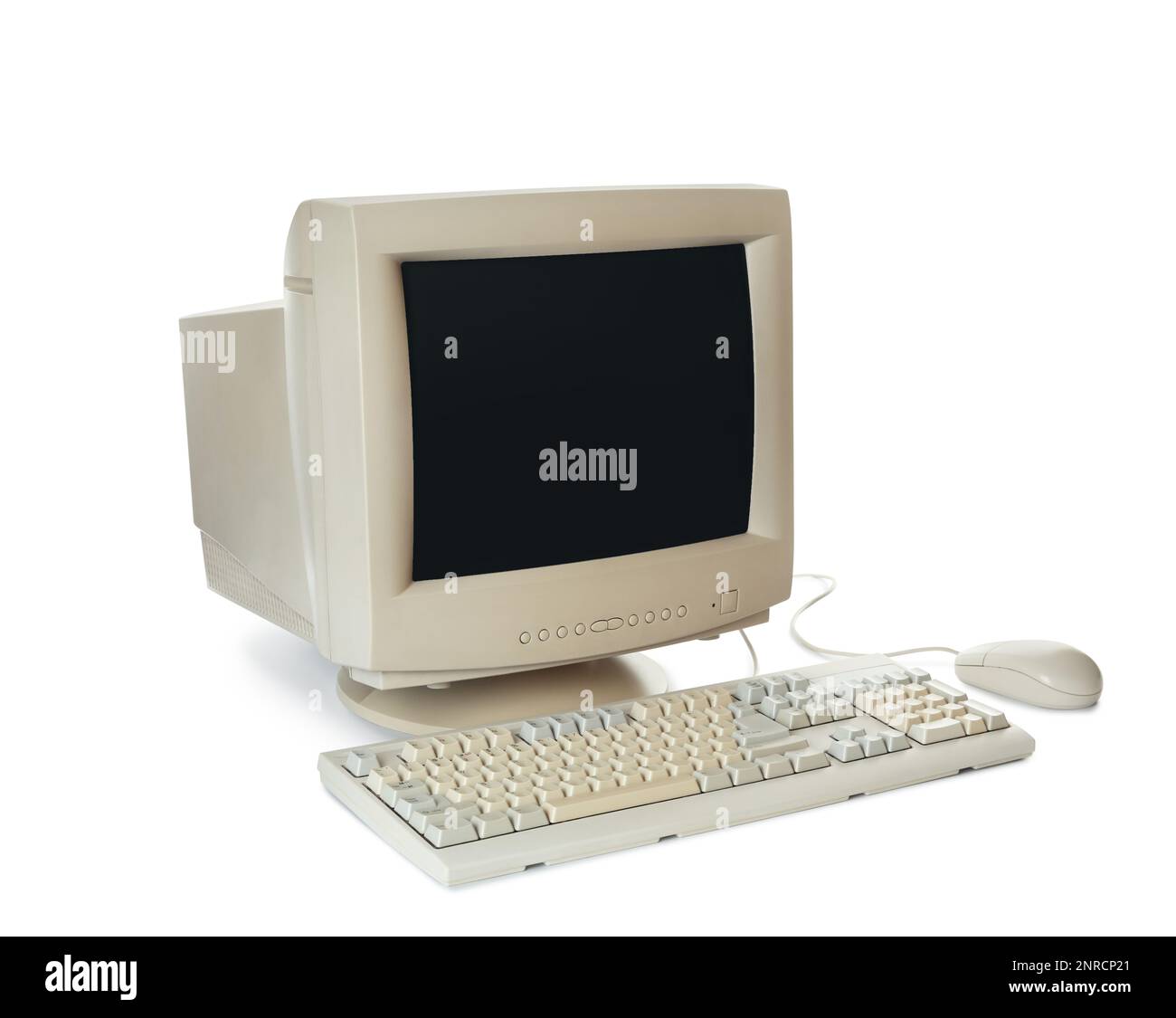 Old computer monitor isolated on immagini e fotografie stock ad alta ...