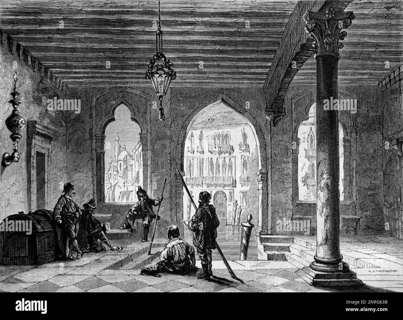 Palazzo veneziano interno Foto e Immagini Stock in Bianco e Nero - Alamy