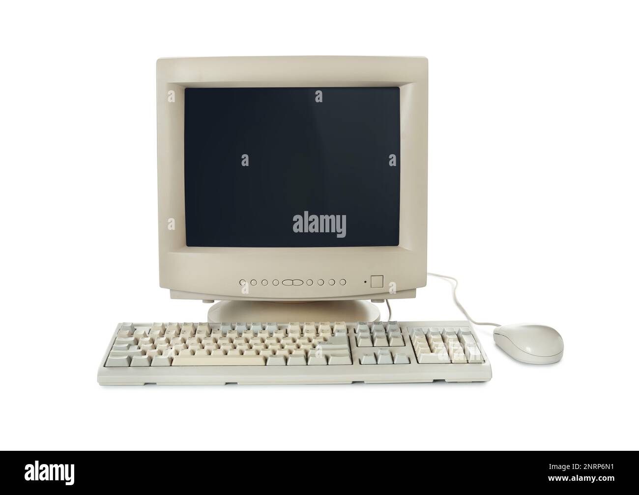 Old computer monitor isolated on immagini e fotografie stock ad alta ...