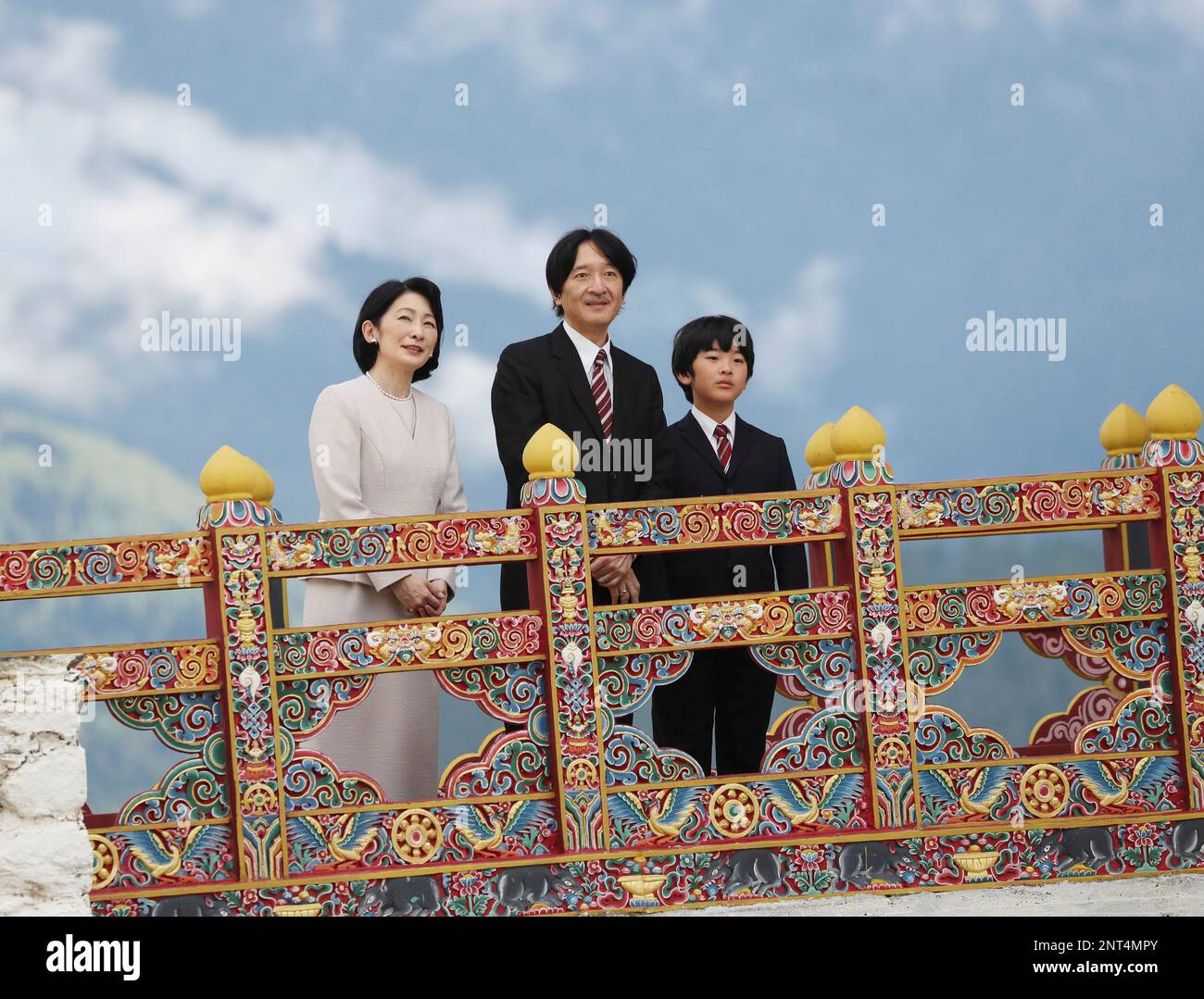 Japanese Prince Hisahito with his father Crown Prince Akishino and his ...