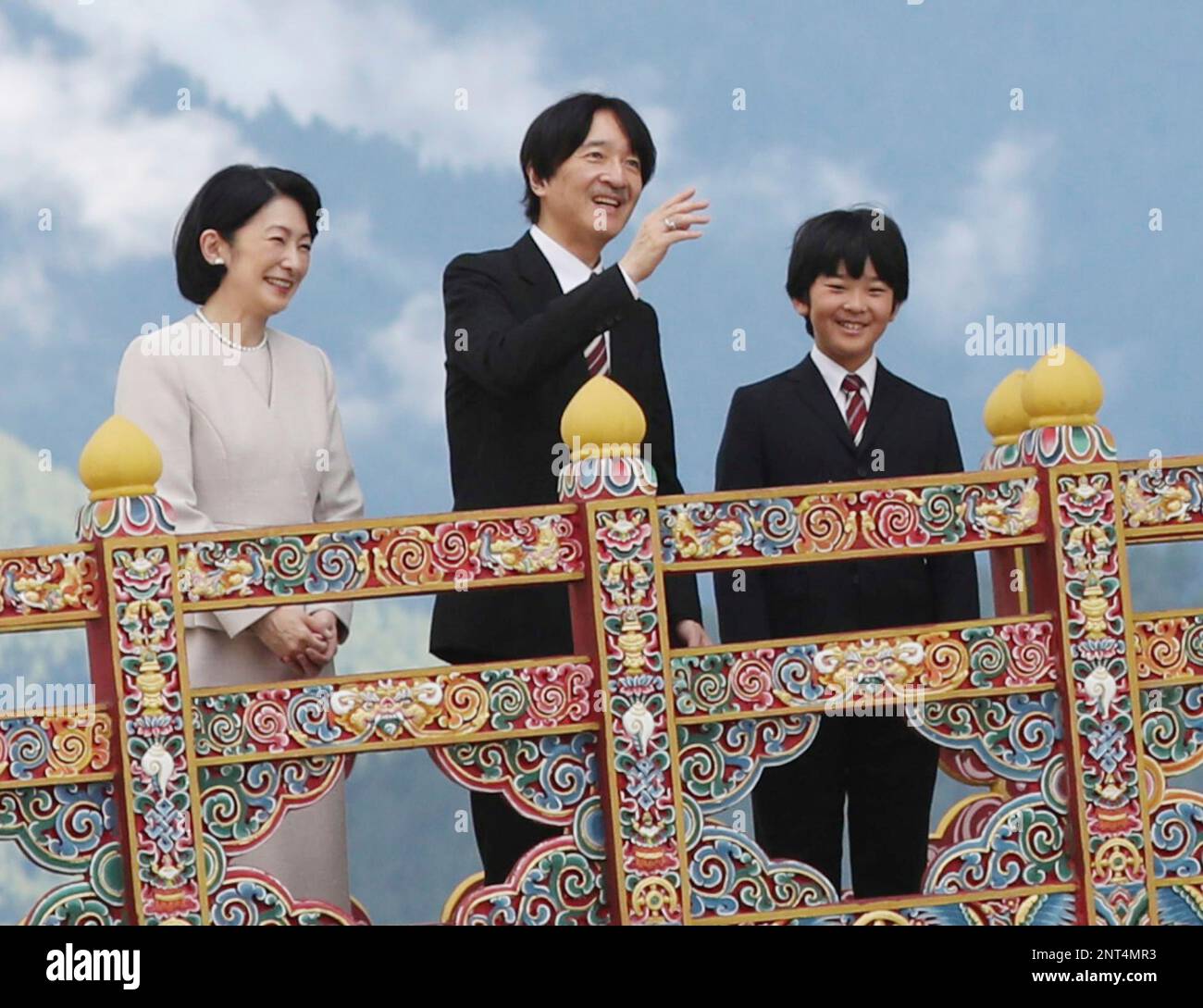 Japanese Prince Hisahito with his father Crown Prince Akishino and his ...