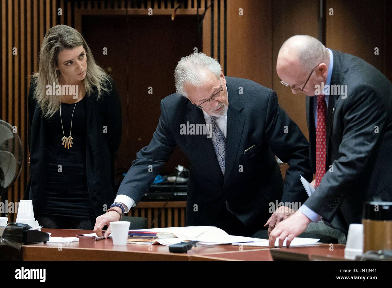 Kate McClure, from left, appears in court alongside her attorney James ...