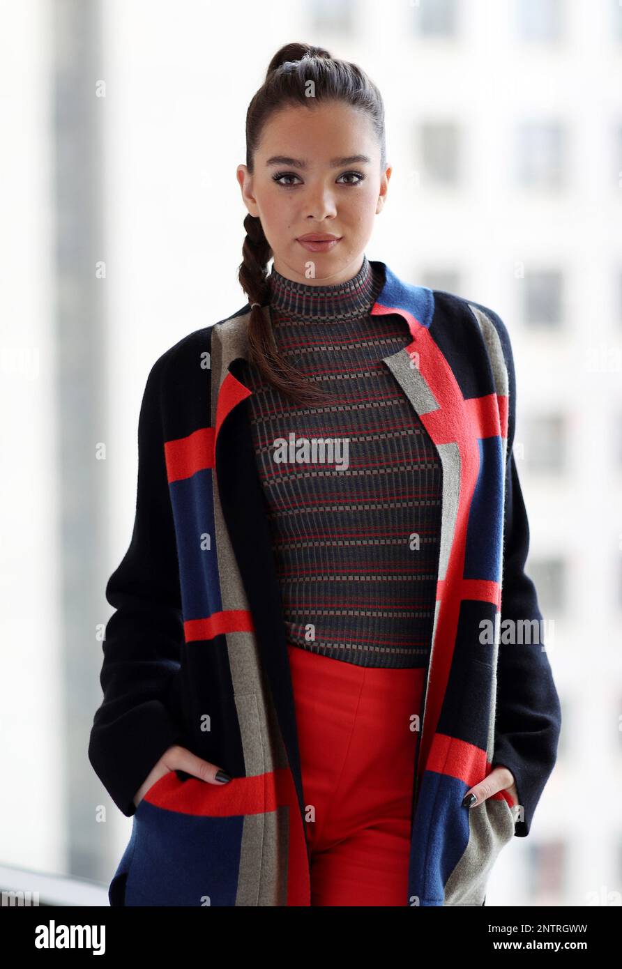 Hailee Steinfeld, an American actress and singer poses for a ... Hailee Steinfeld, an American actress and singer poses for a ...