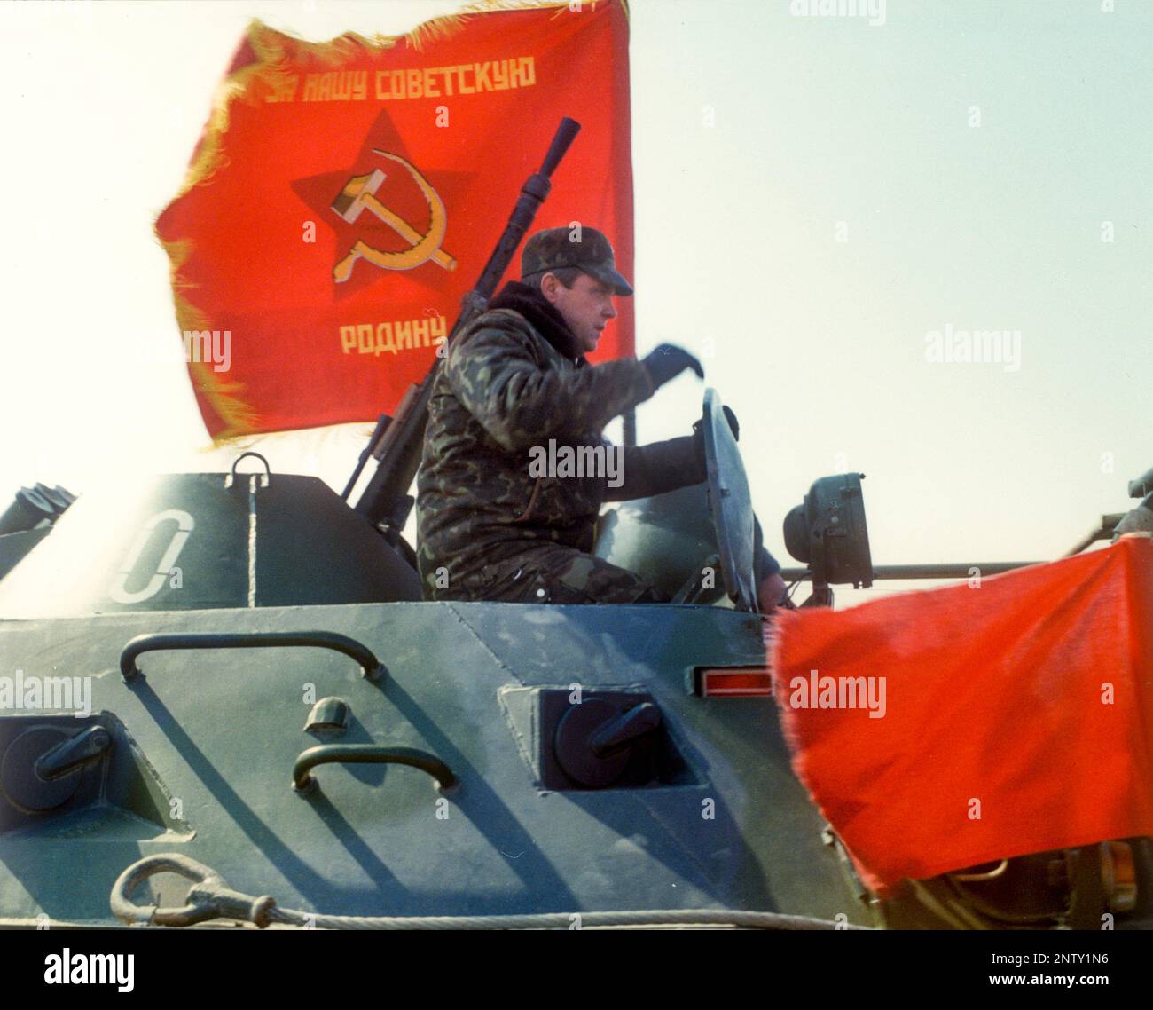 In this photo taken on Feb. 15, 1989, Lt. Gen. Boris Gromov, sits atop ...