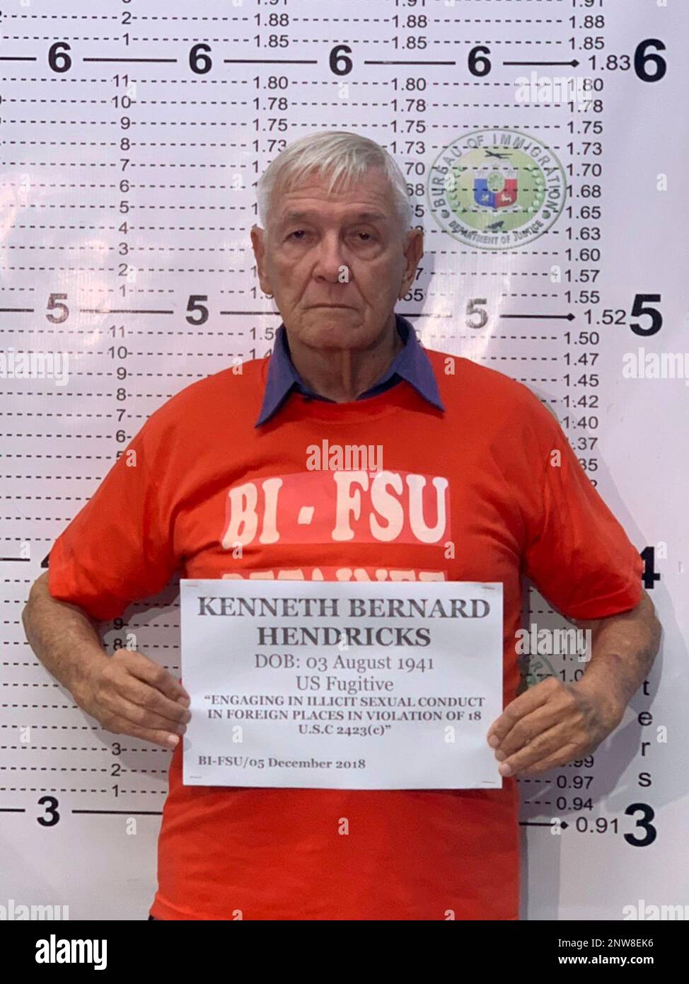 In this Dec. 5, 2018, photo released by the Bureau of Immigration ...