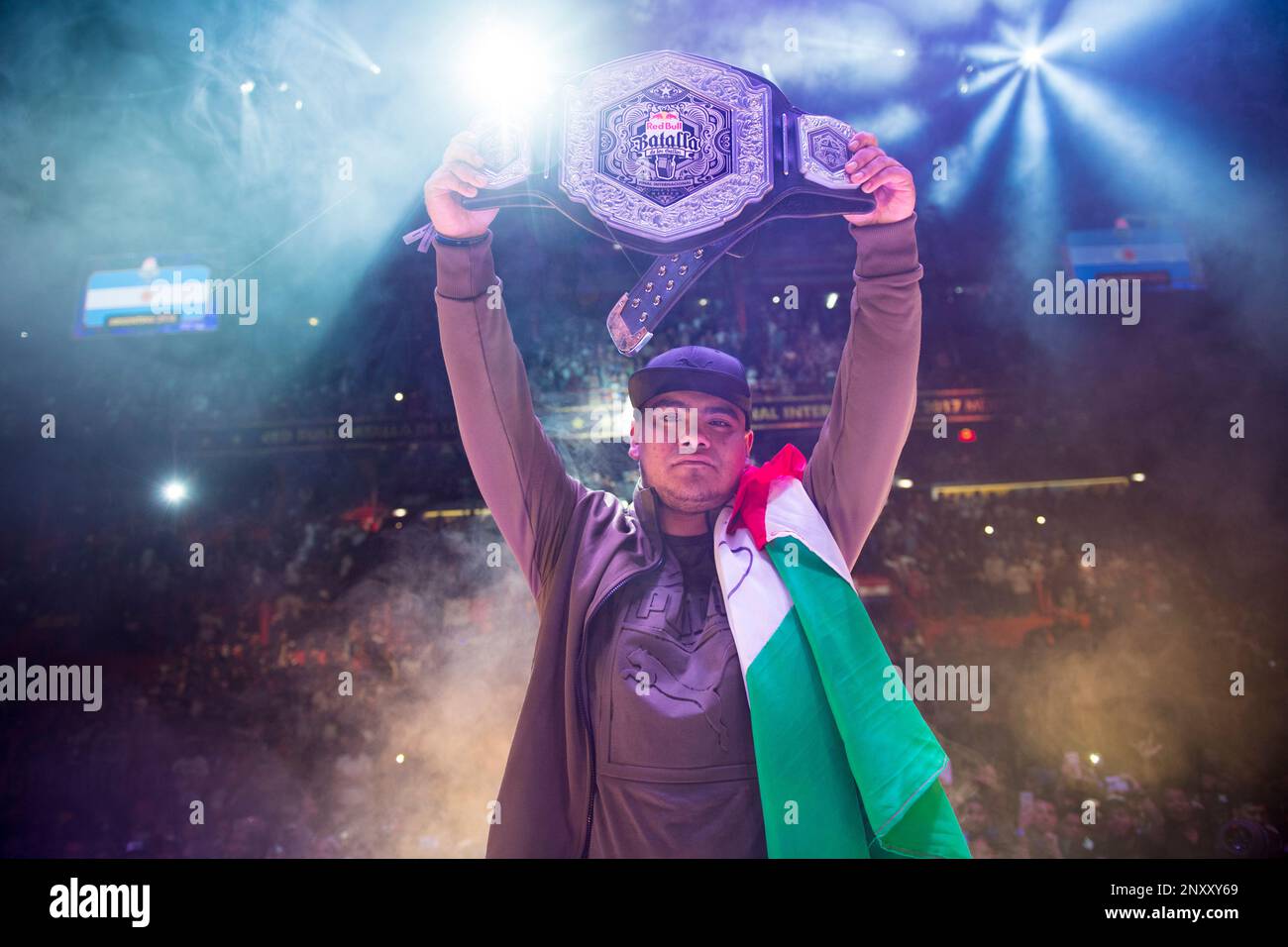 Aczino (Winner) poses for a portrait after winning the Red Bull Batalla ...