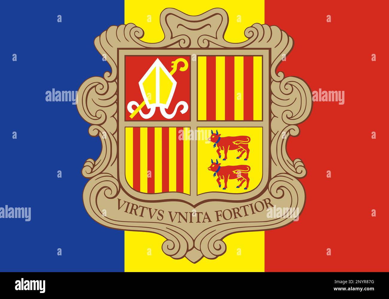 Bandiera del principato di andorra immagini e fotografie stock ad alta ...