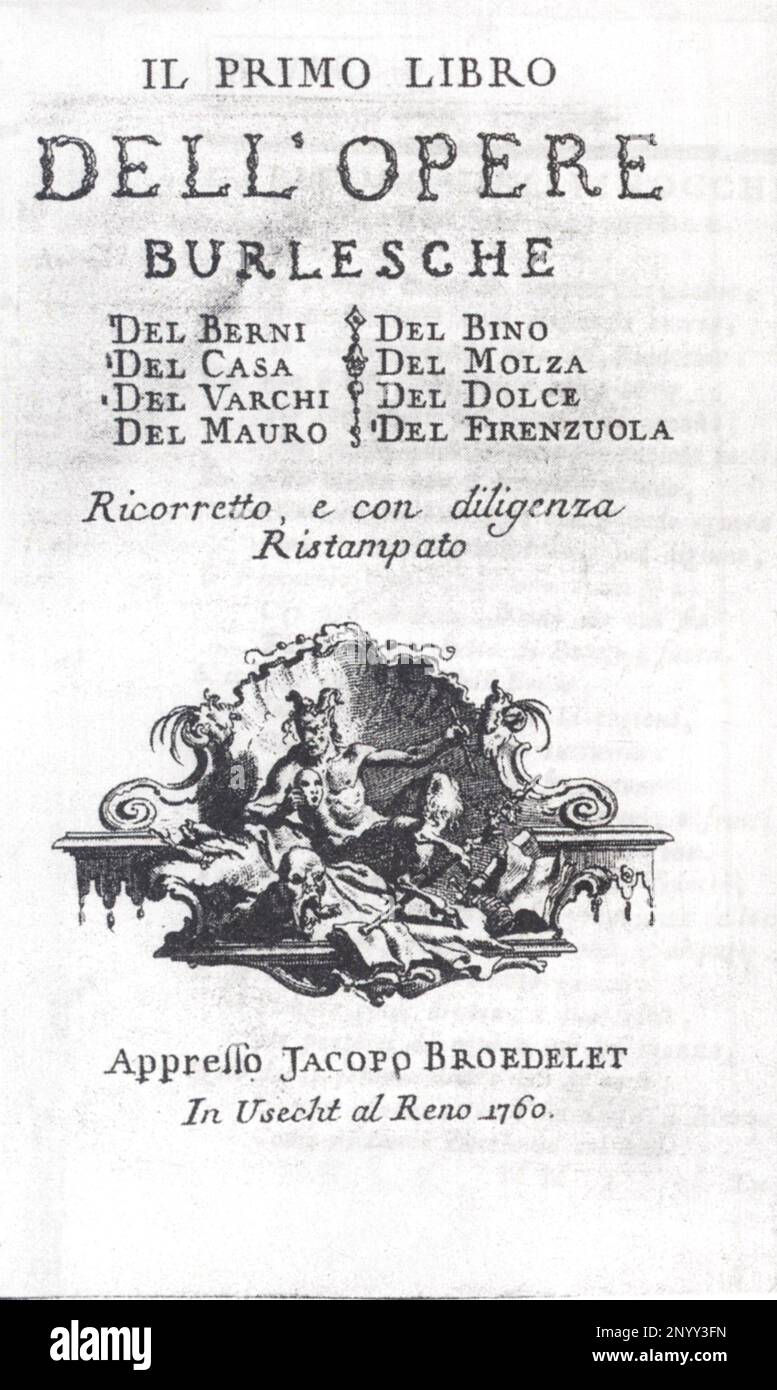 Il poeta e scrittore italiano FRANCESCO BERNI ( 1497 - 1536 ...