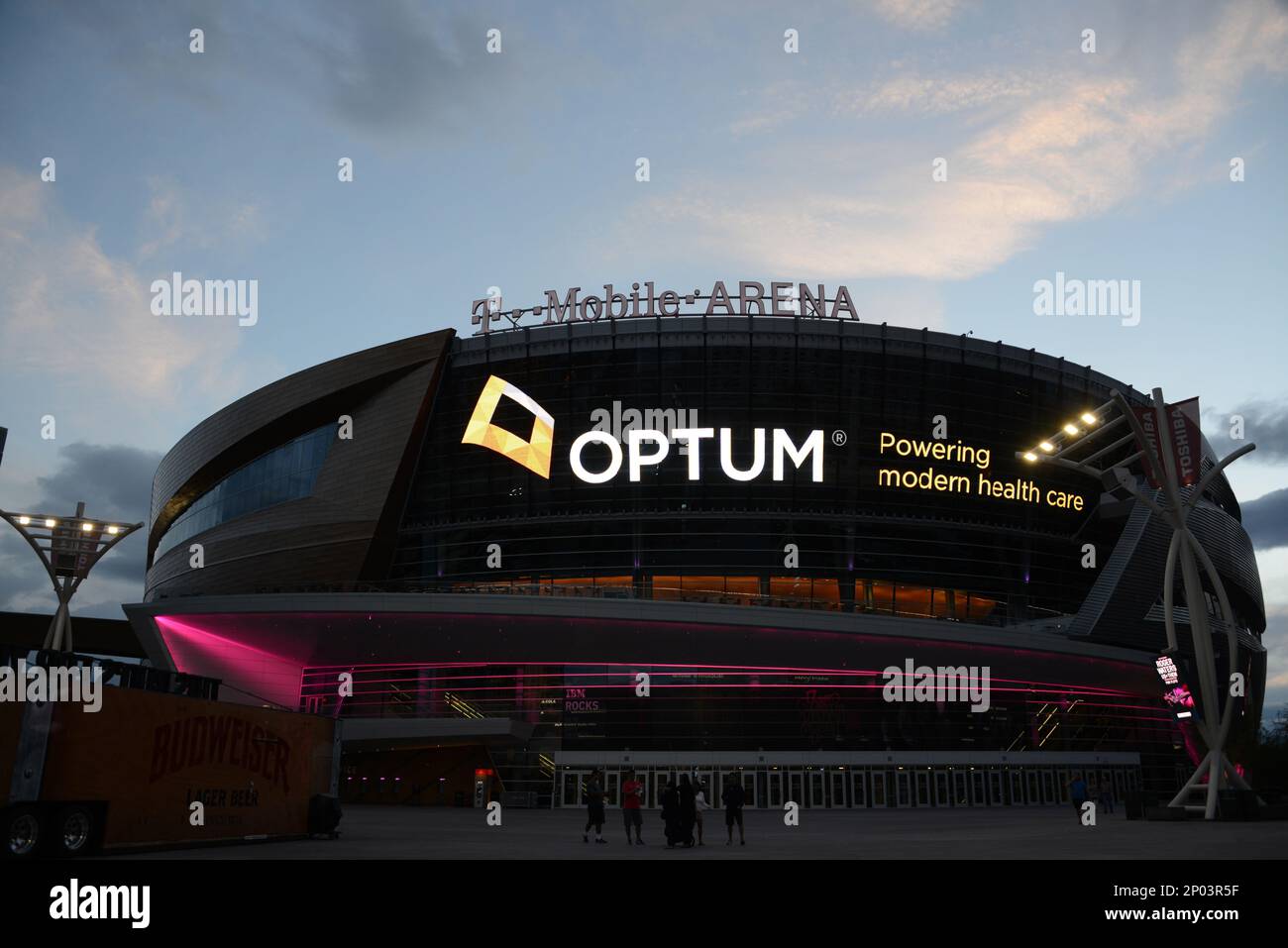 General overall view of the T-Mobile Arena on Las Vegas Blvd. on the ...