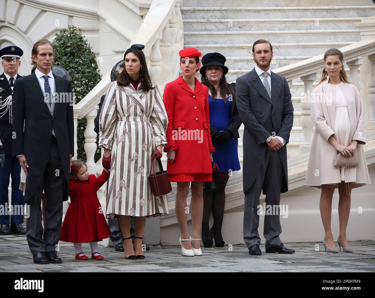 Left to right, Andrea and Tatiana Casiraghi with their daughter India ...