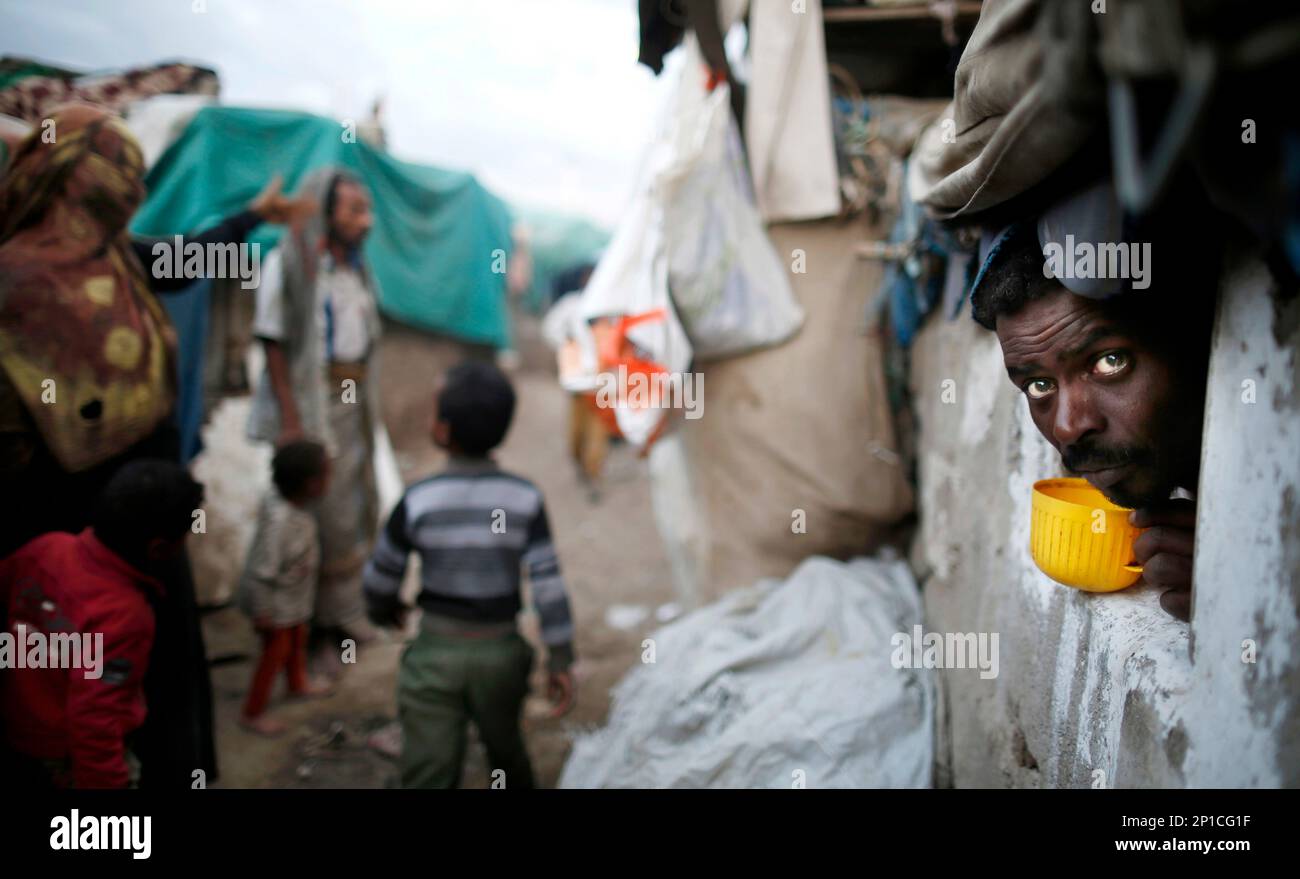In this April 25, 2016 photo, a man from the community who call ...