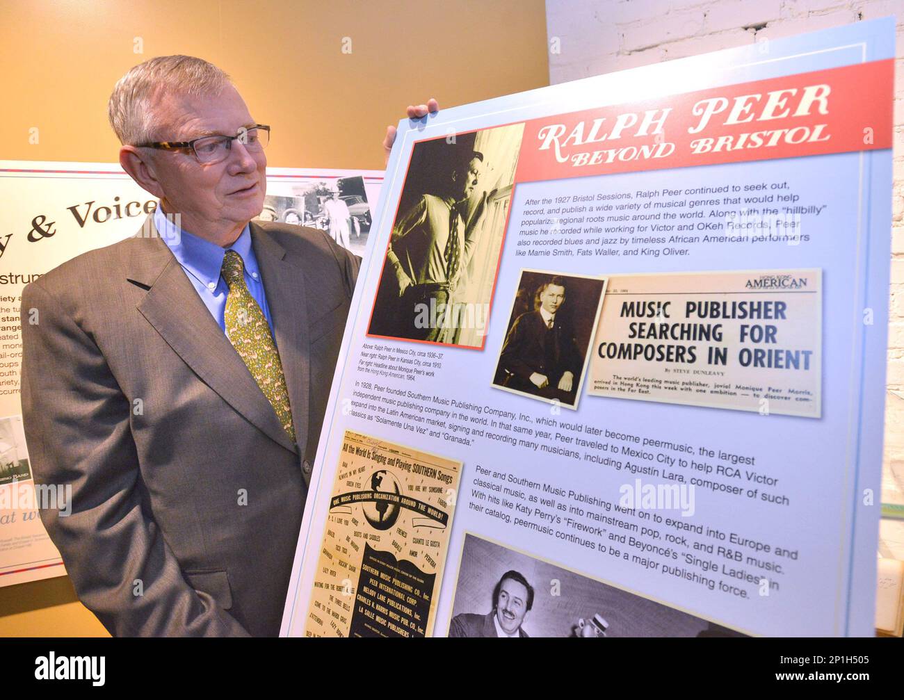 Ralph Peer II, the current Chair and CEO of Peermusic, stands next to a ...