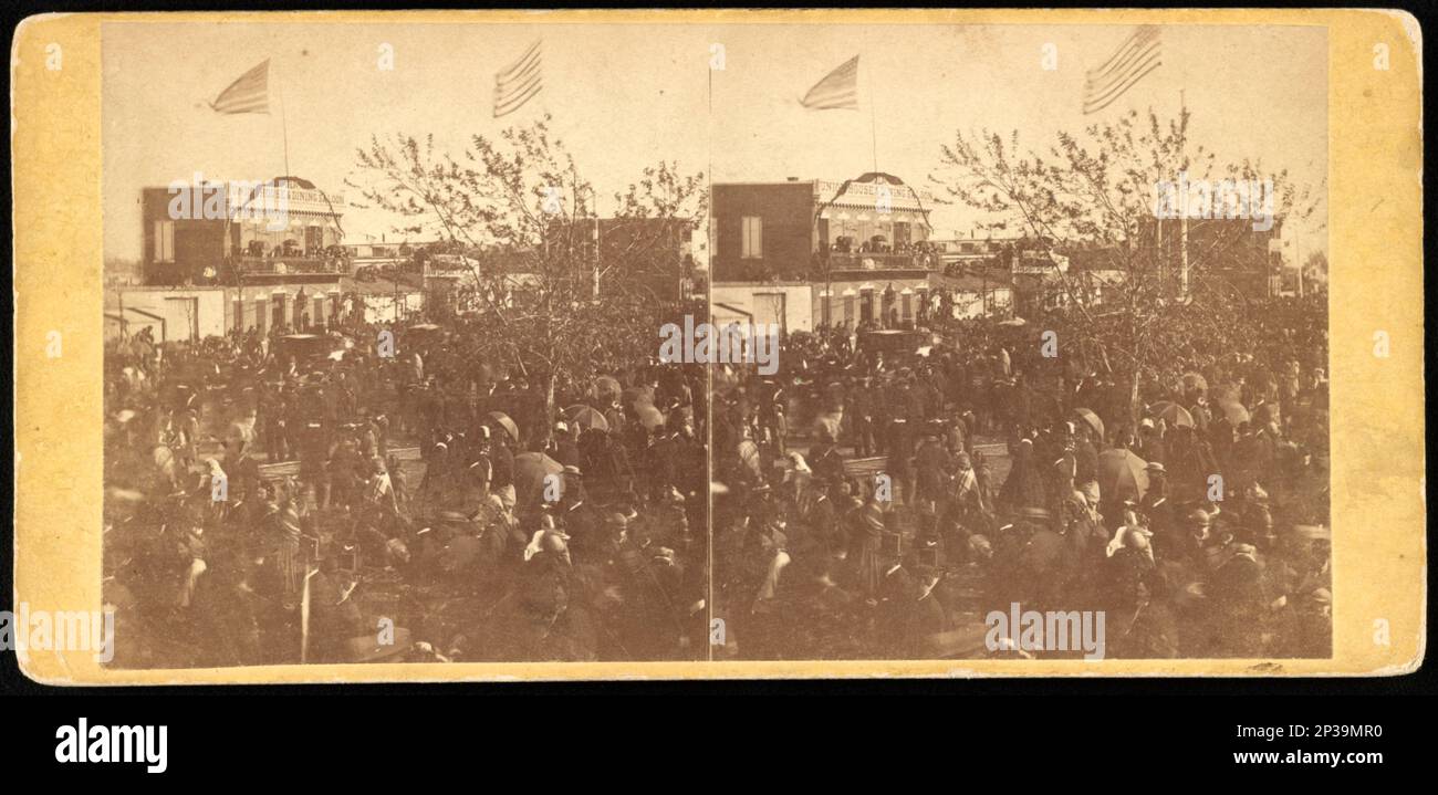 This image provided by The Library of Congress shows the crowd at the ...