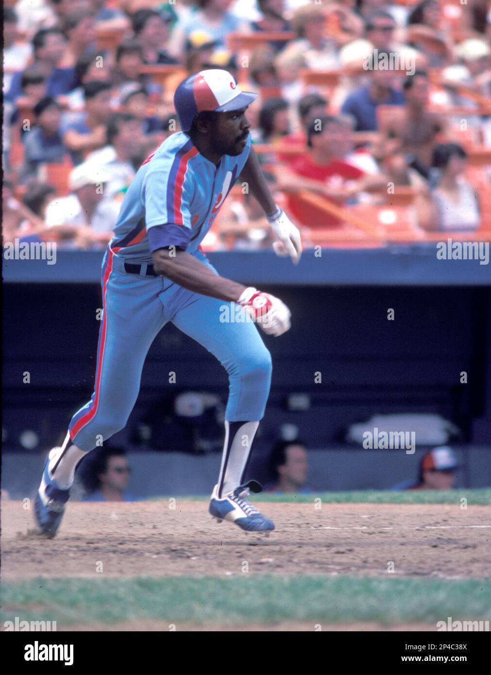 Montreal Expos Andre Dawson (10) in action during a game from 1983 ...