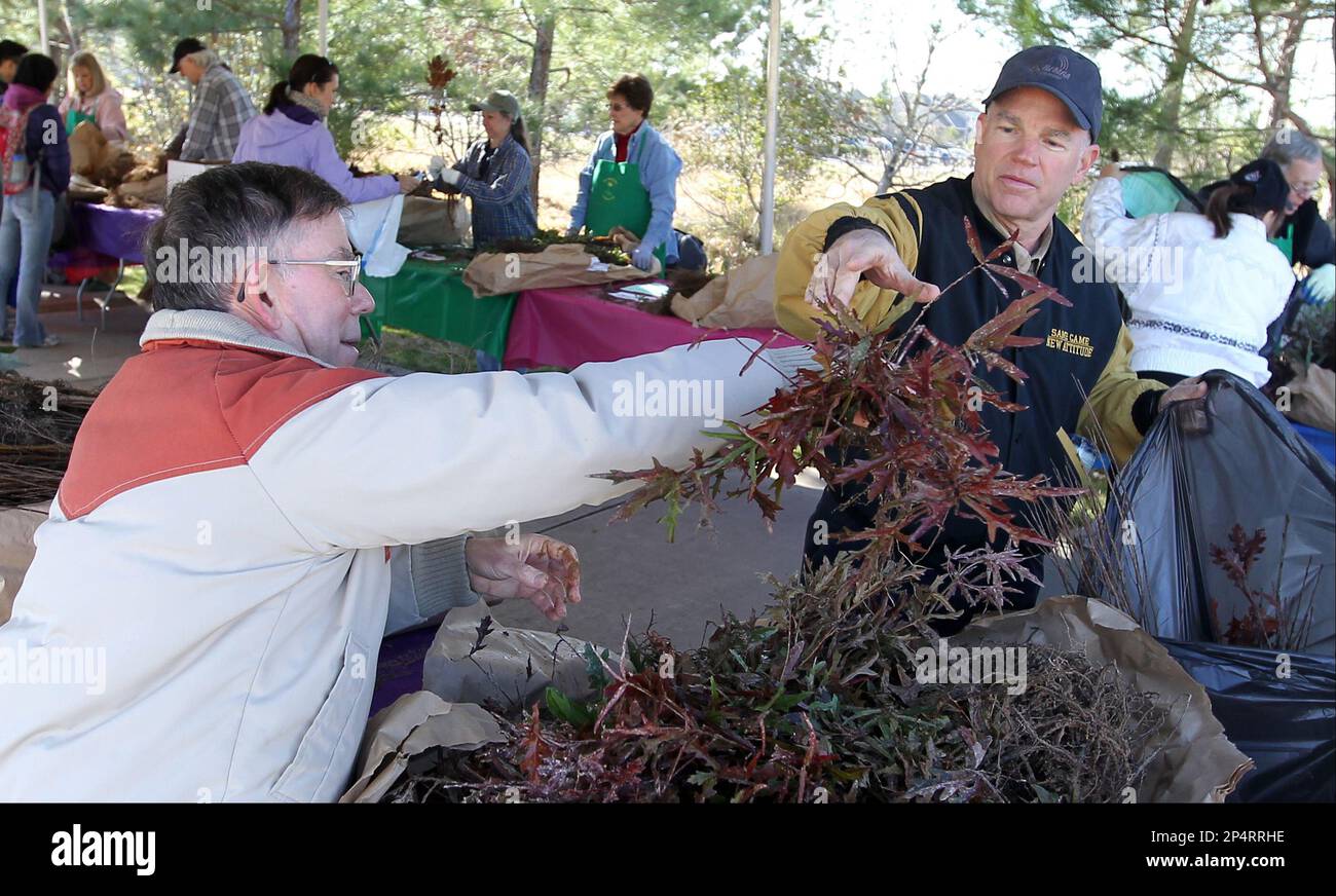 Mitch Fruitstone, left, helps Jay Kemper picks out a Water Oak tree ...