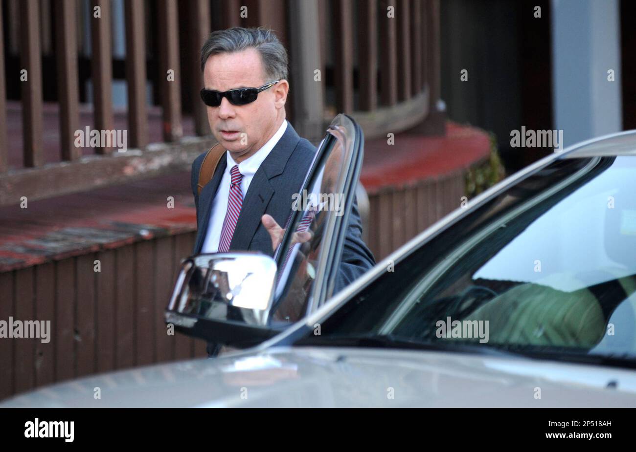 Paterno family attorney Wick Sollers exits his vehicle before a hearing ...