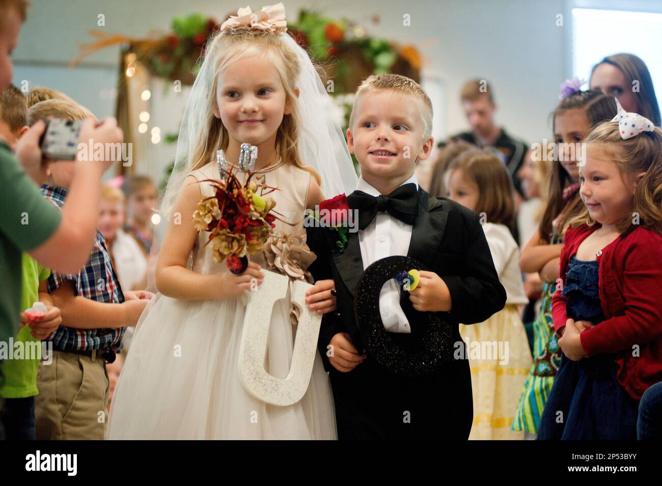 Brook Hill kindergartners Kyleigh Norris, 5, of Bullard and Gannon ...