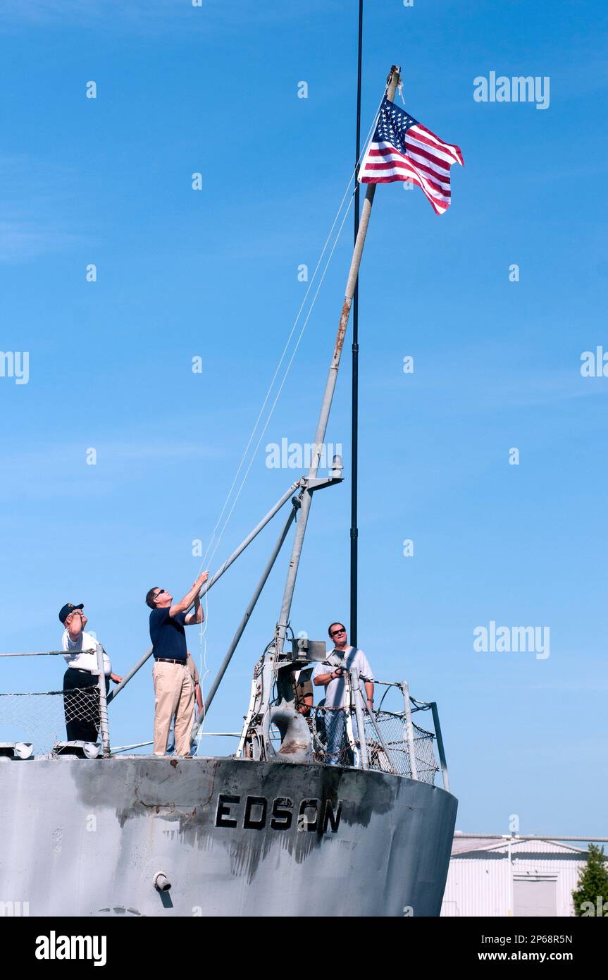 Saginaw Valley Naval Ship Museum President Mike Kegley and Doug Wirt ...